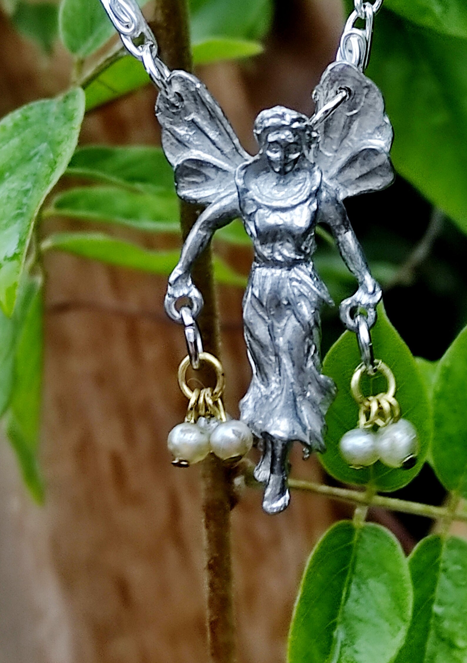 Vintage Miniature Hecate or Selene Necklace in Tinplate With Vintage ...