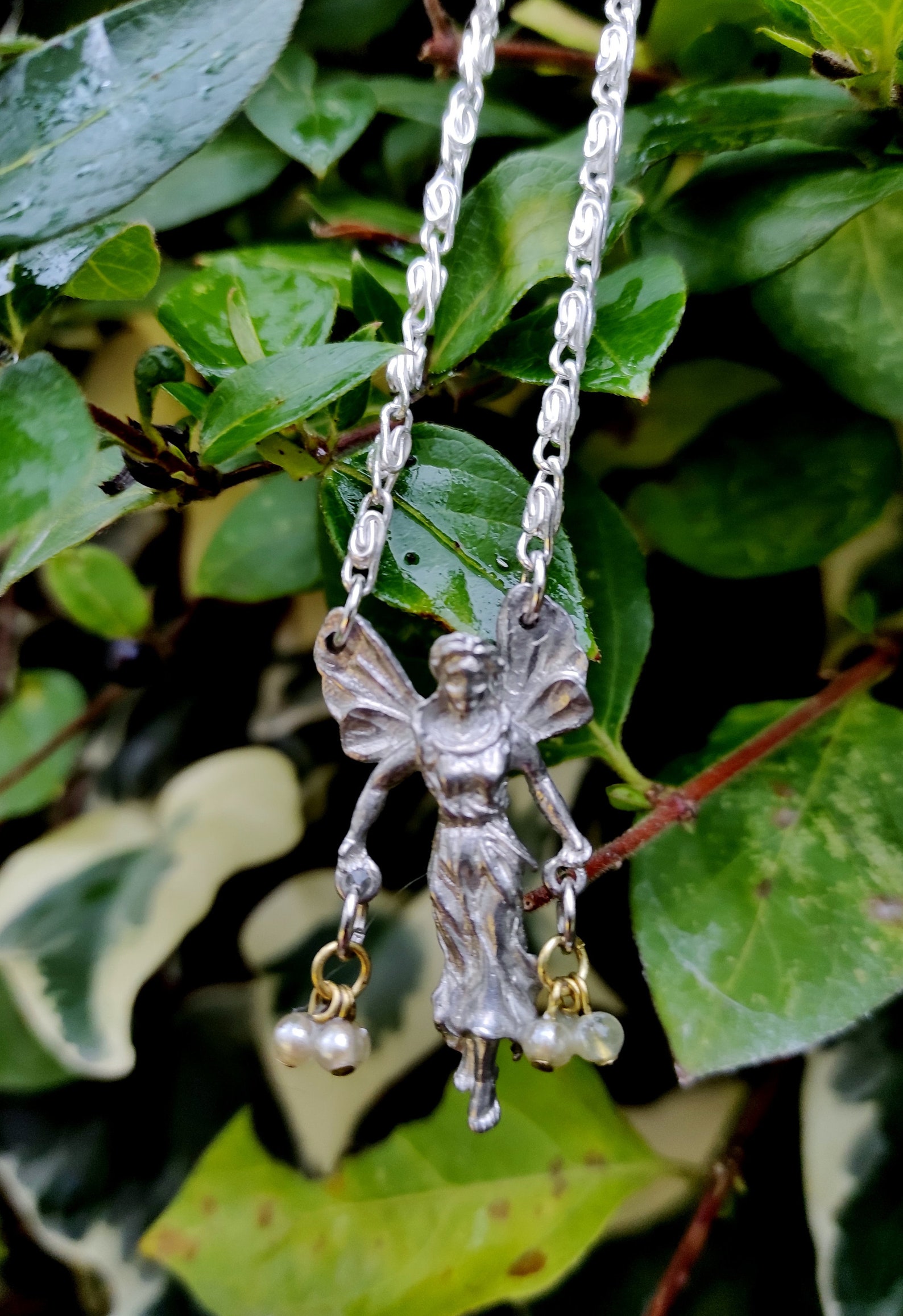 Vintage Miniature Hecate or Selene Necklace in Tinplate With Vintage ...