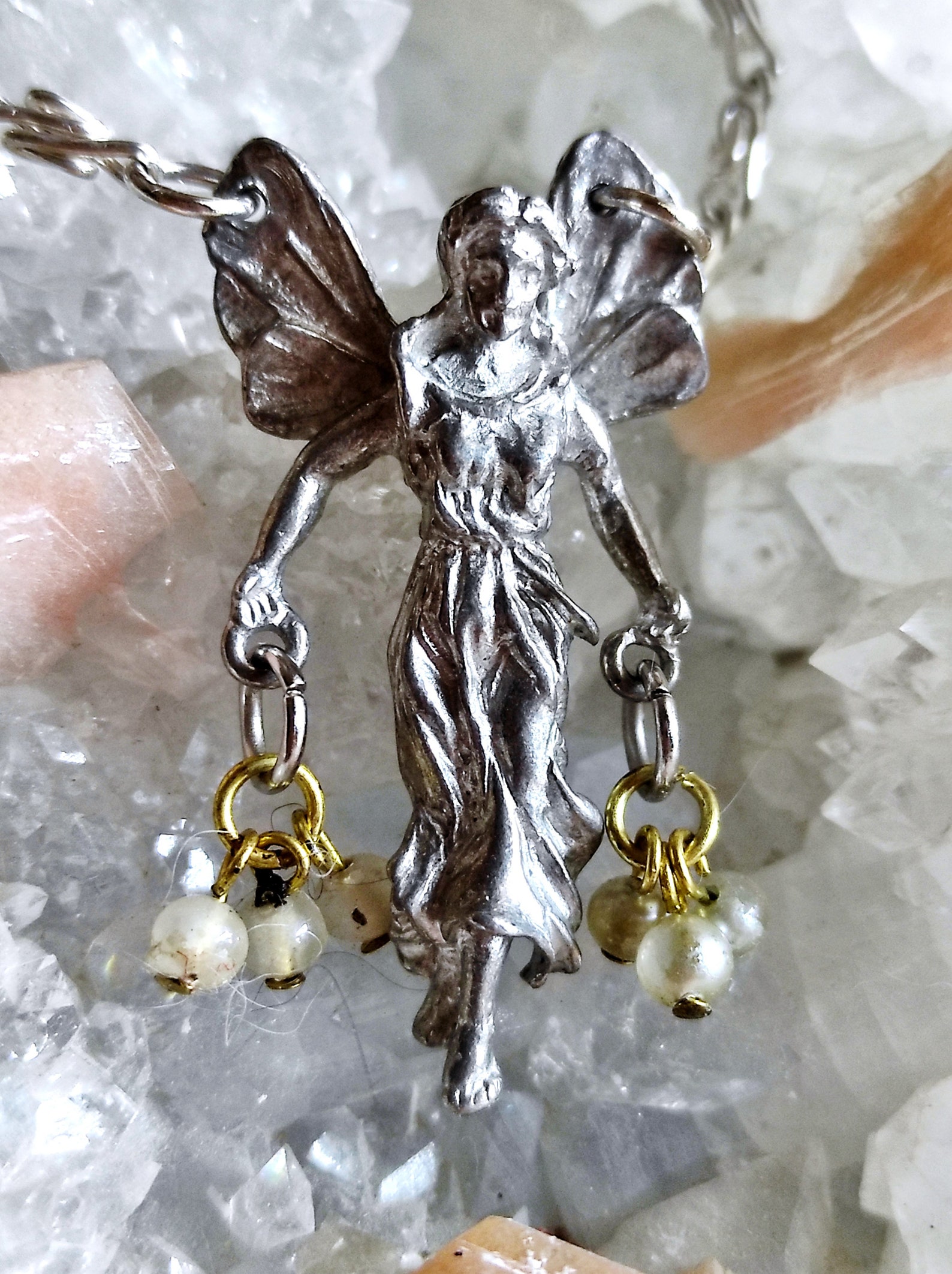 Vintage Miniature Hecate or Selene Necklace in Tinplate With Vintage ...