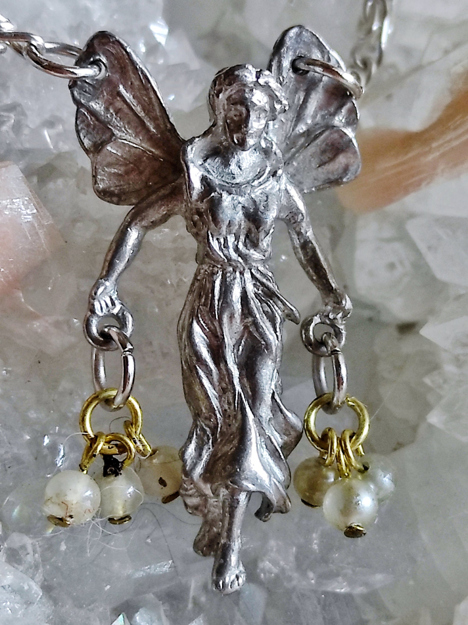 Vintage Miniature Hecate or Selene Necklace in Tinplate With Vintage ...