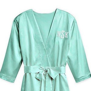 Personalized Mint Green Kimono Robe Size L/XL Custom Kimono Wedding ...