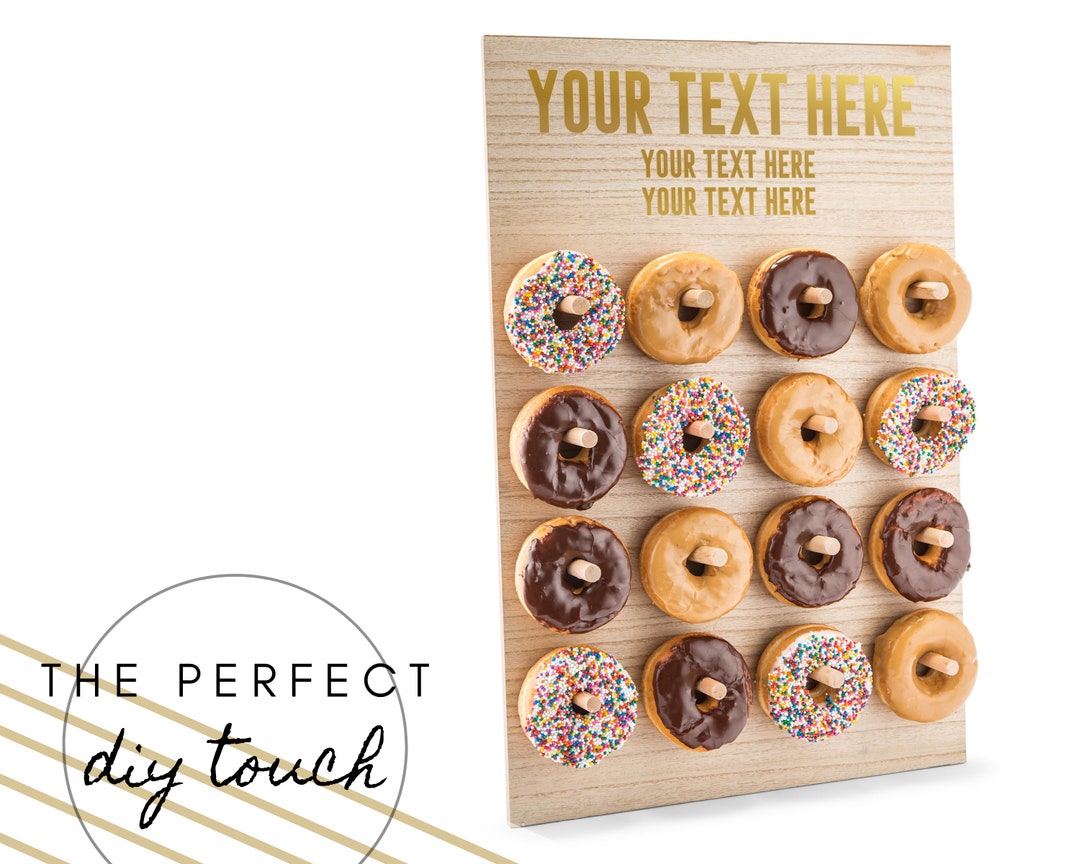 Custom Text Donut Wall - Dessert Bar - Birthday Party - Custom Doughnut ...