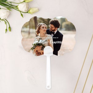 Medallion Shaped Paddle Fan Custom Photo Hand Fan Personalized Paddle ...