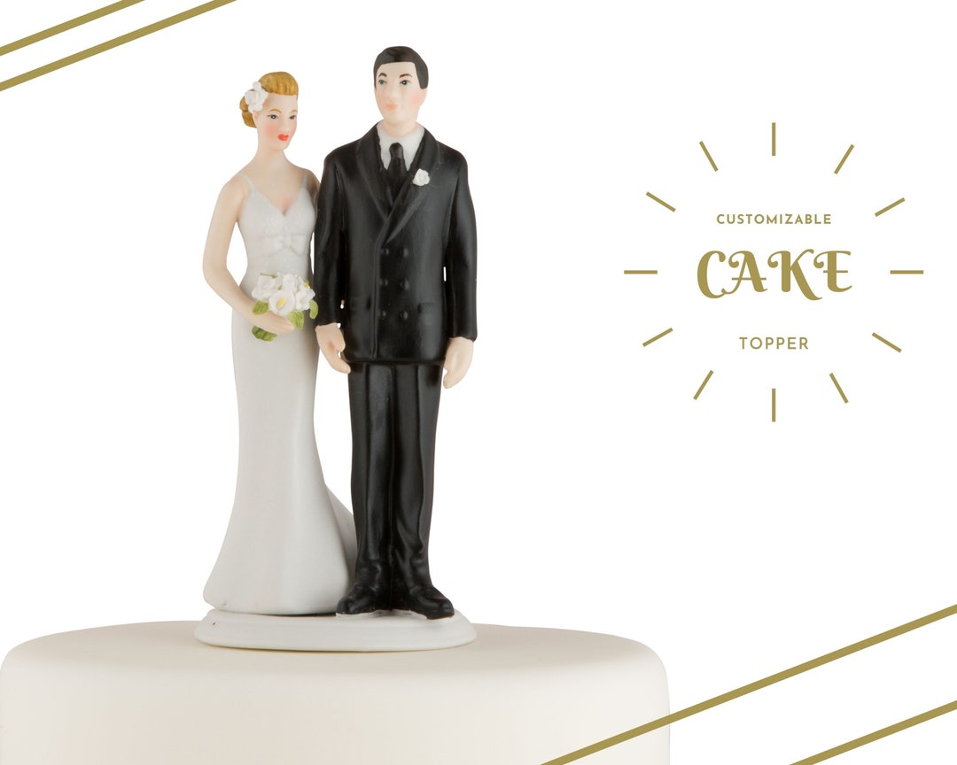 Personalized Wedding Cake Topper - Funny Bride and Groom - Weddings ...