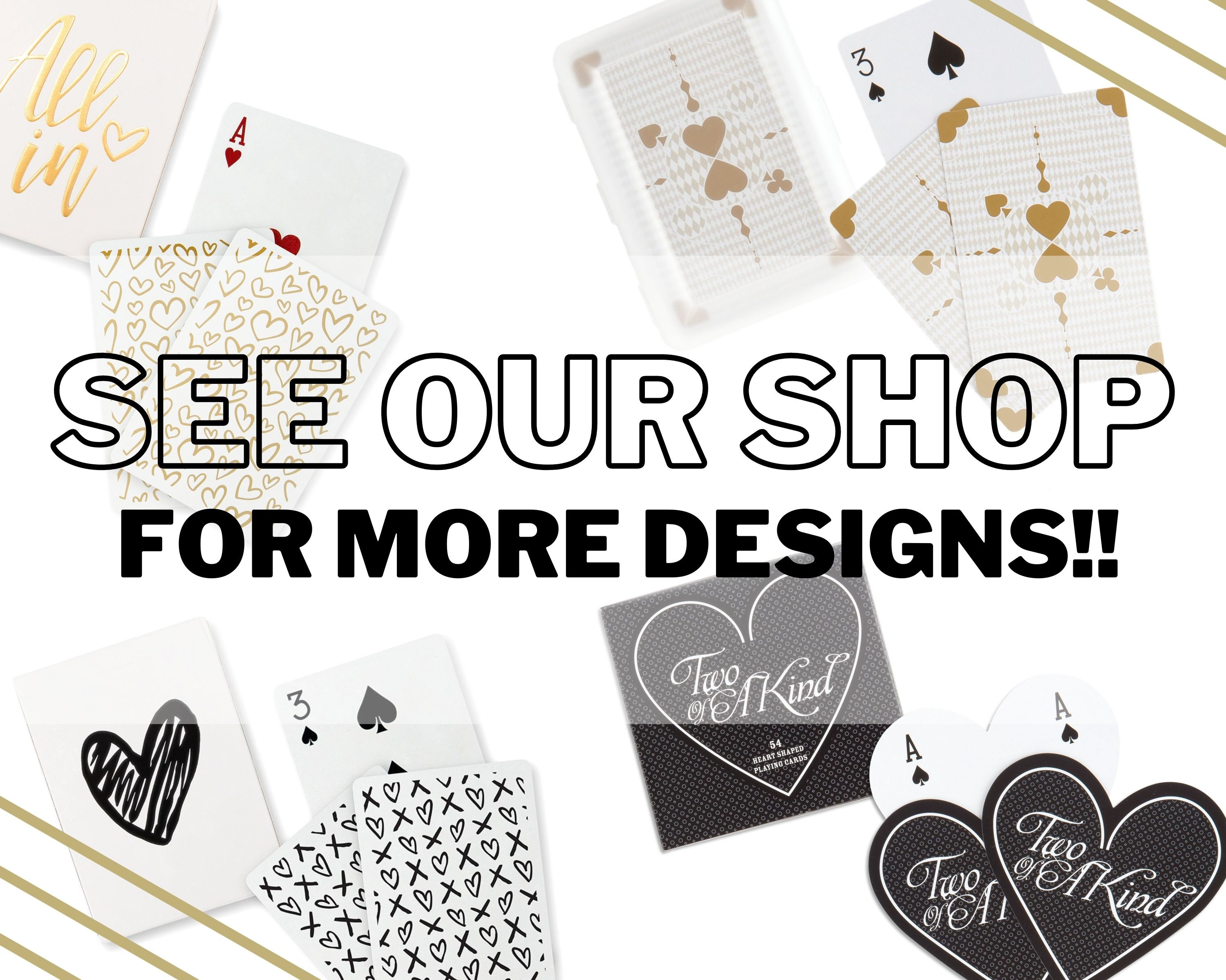 Heart Shaped Playing Cards Playing Card Favor Wedding | Etsy