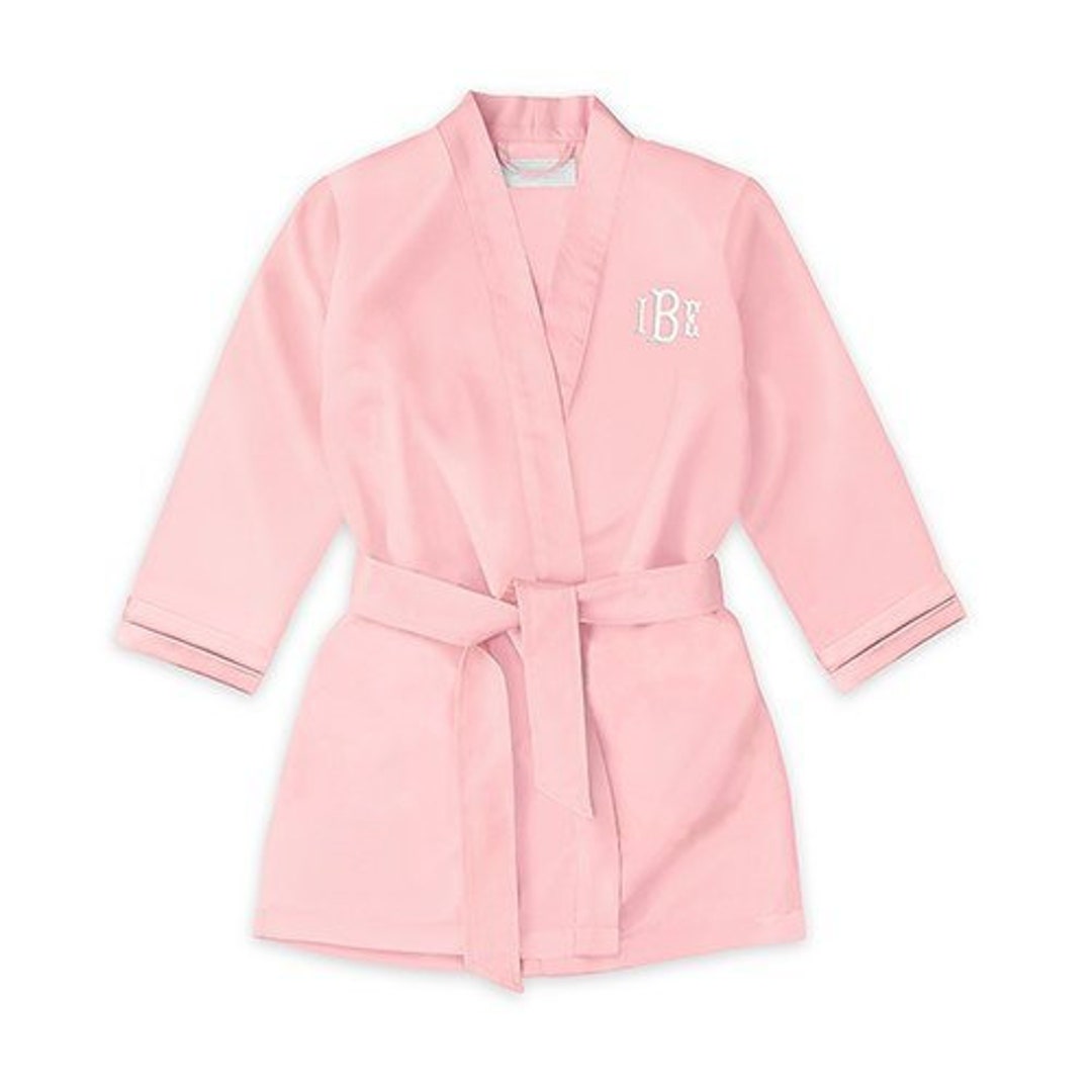 Customized Children's Pink Kimono Robe - Children's Robe - Pj's ...