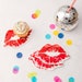 20 Piece Lip Shaped Disposable Party Napkins Kiss Print Paper Napkins ...
