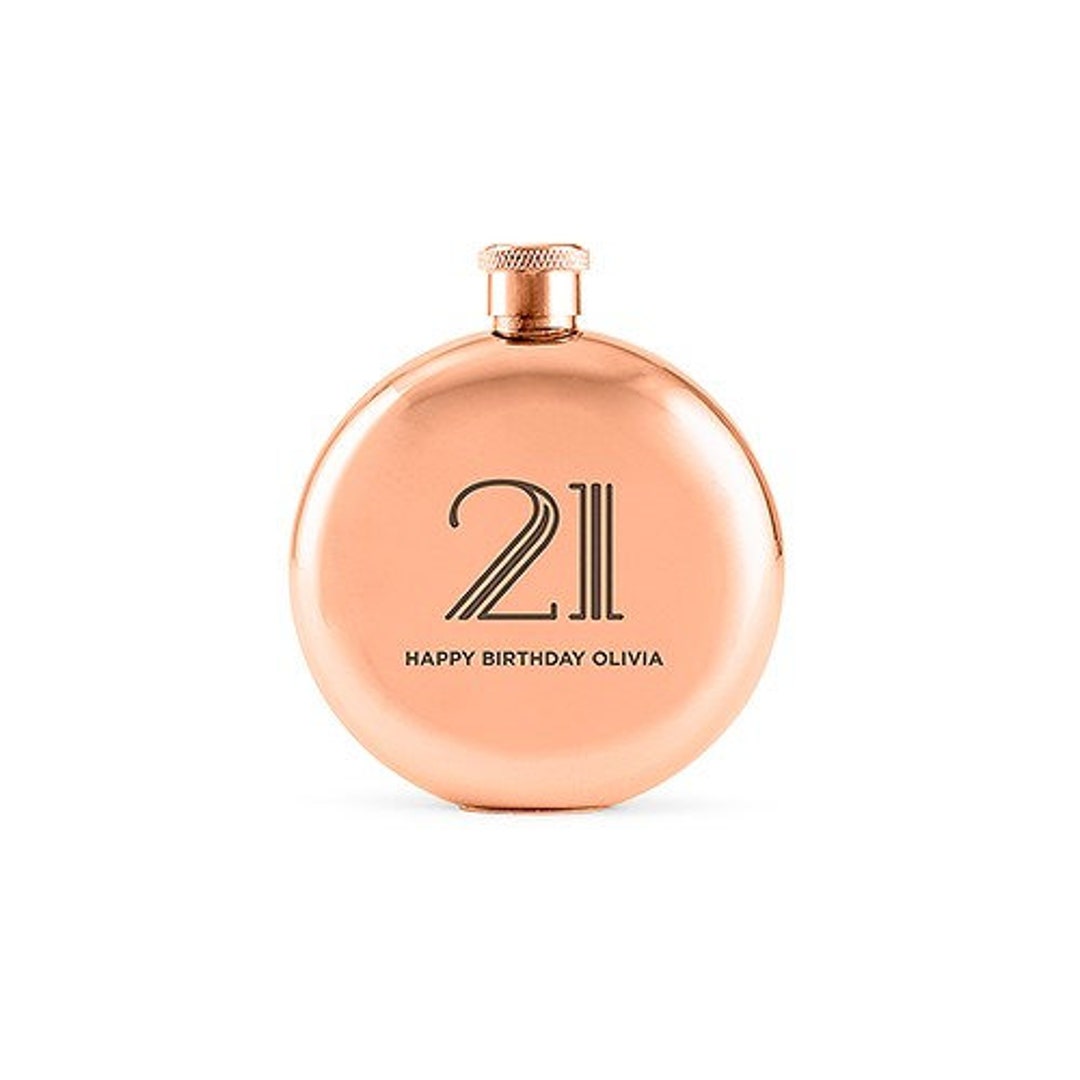 Customized Flask - Rose Gold Flask - Monogram Flask - Personalized ...