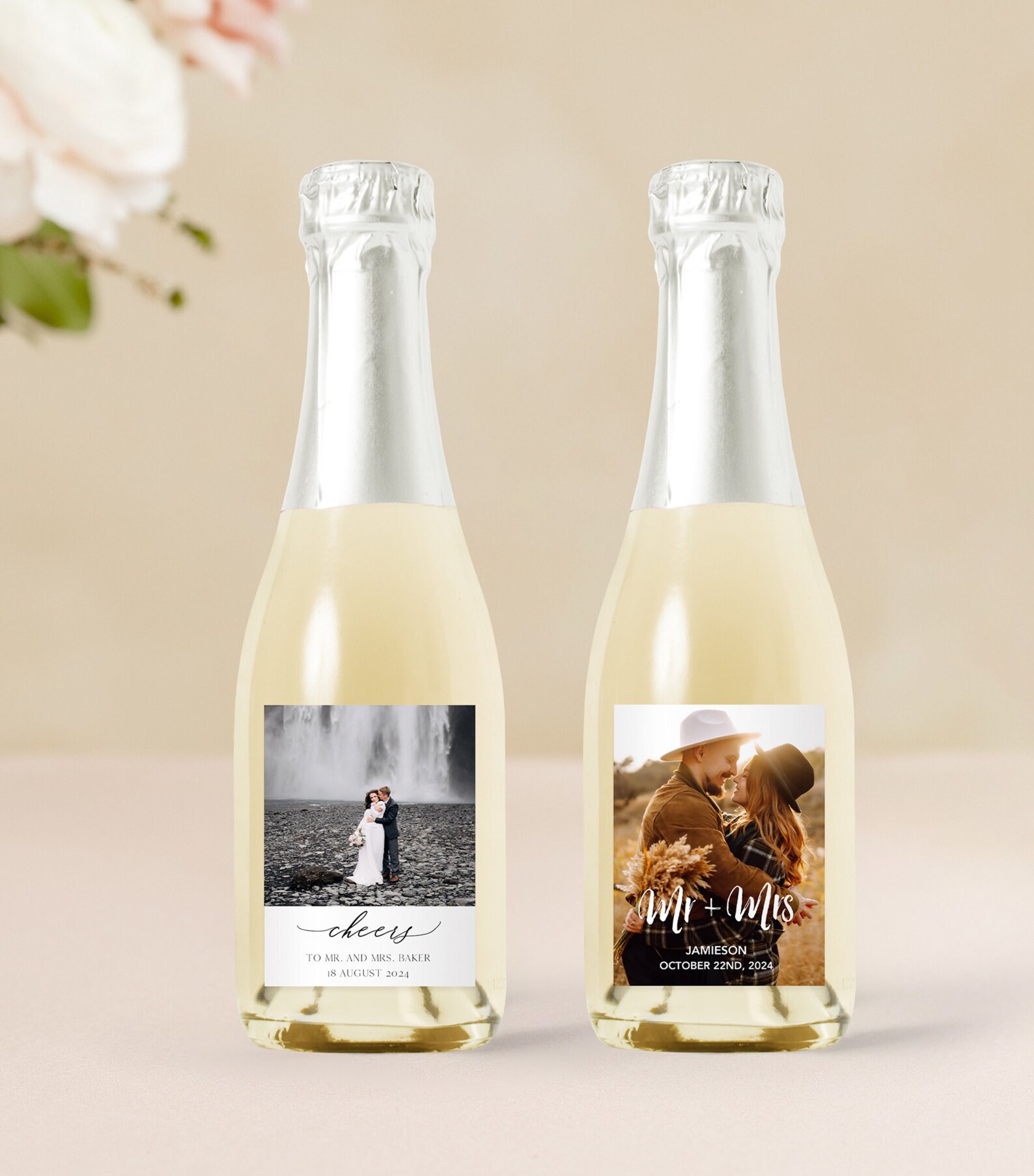 Custom Photo Printed Wine Bottle Label - Personalized Wine Bottle ...