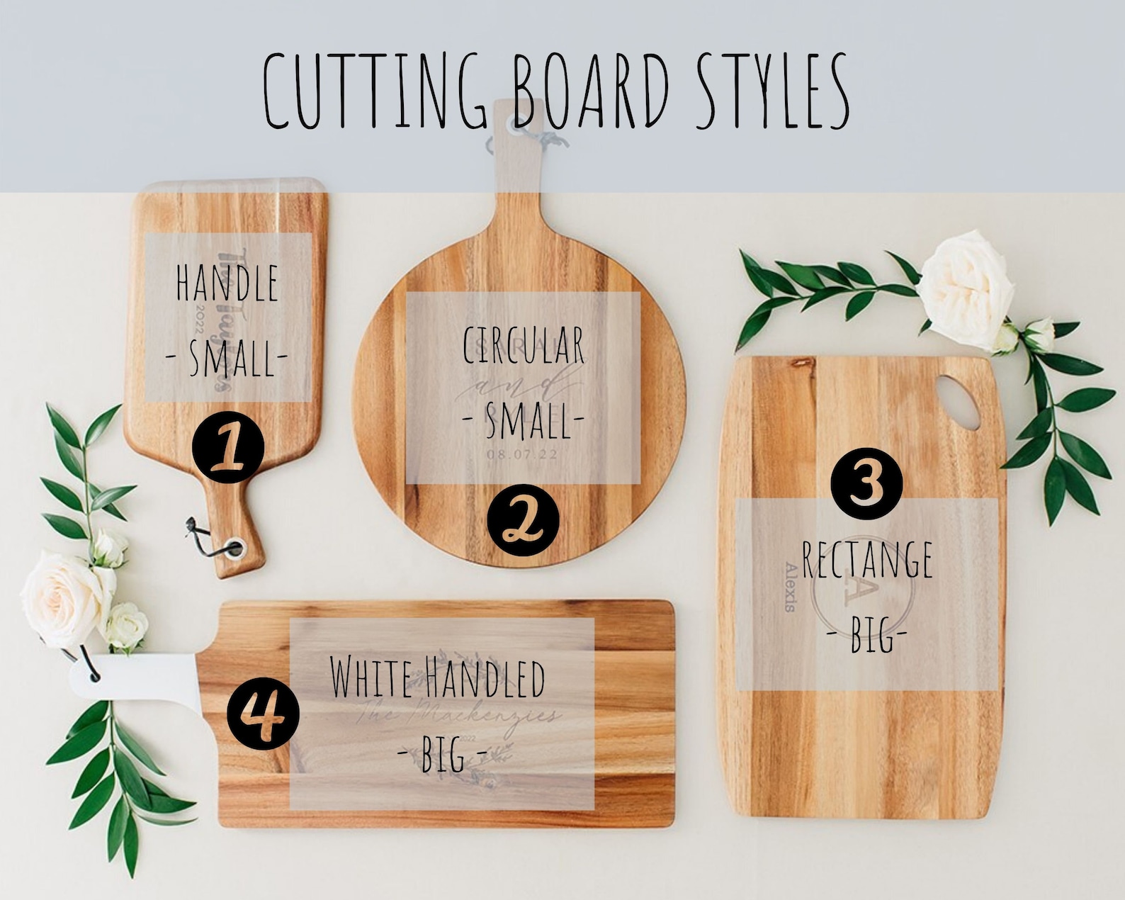 Custom Cutting Board With Signature Script Design for the - Etsy