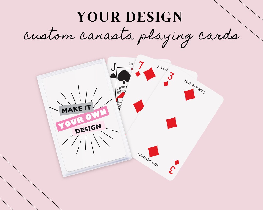 Custom Upload Design or Logo Canasta Playing Cards - Canasta Deck With ...