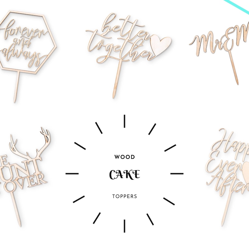 Wood Cake Toppers - Etsy Canada