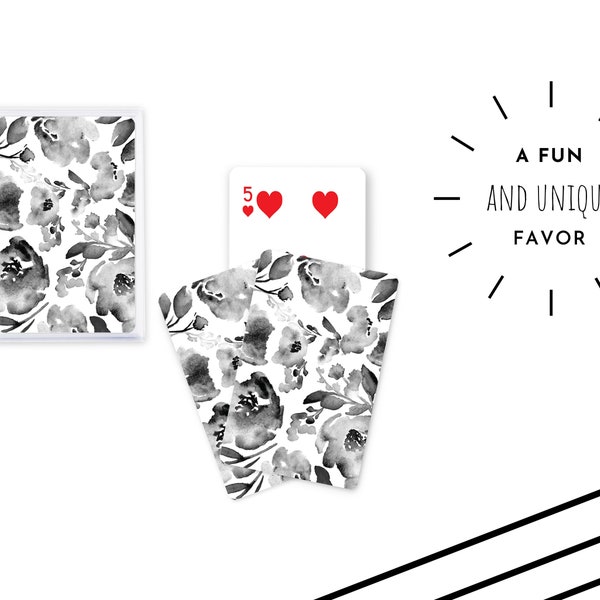 Black and White Playing Cards - Etsy