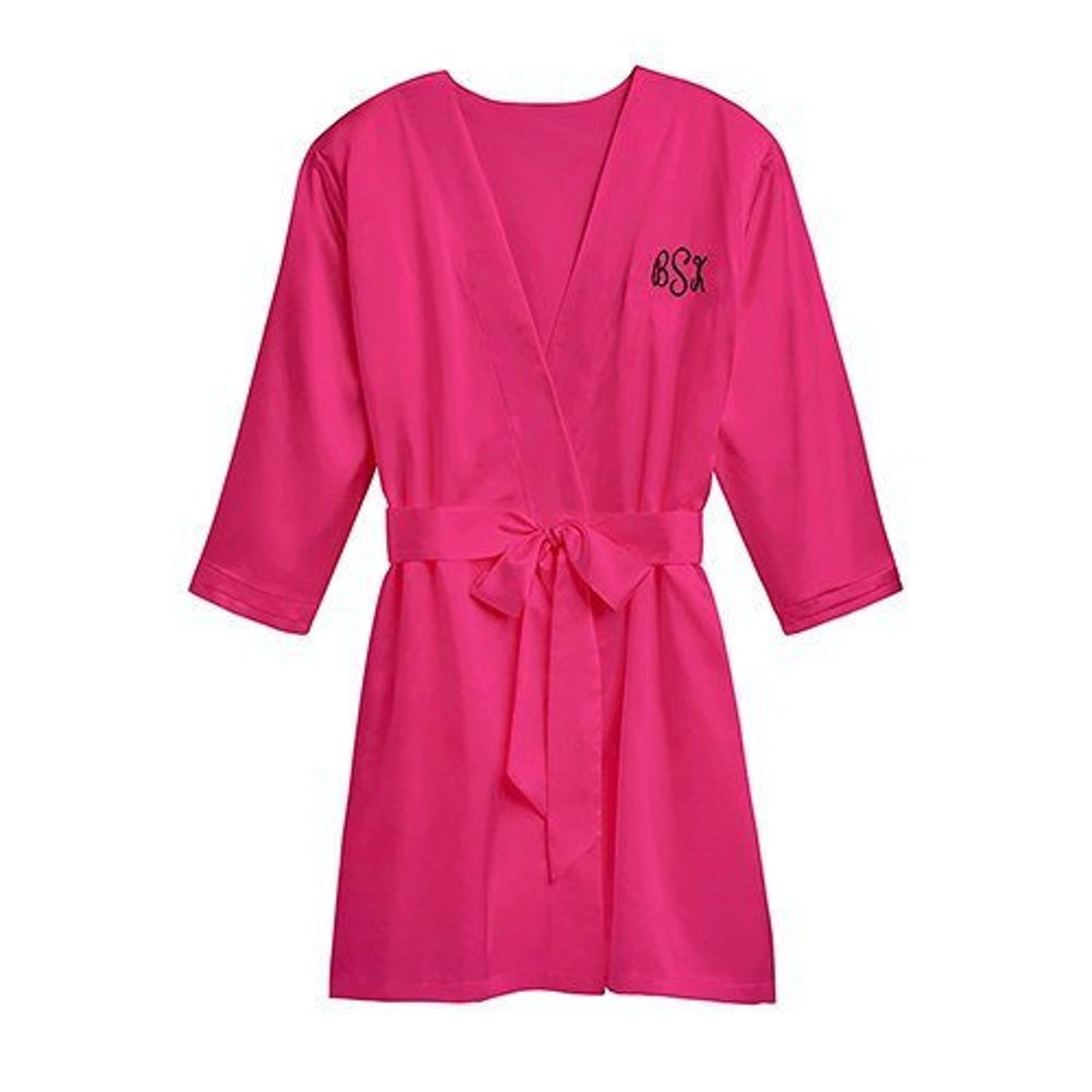 Customized Fuchsia Pink Robe - Size 1XL/2XL - Personalized Kimono ...