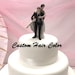 Custom Wedding Cake Topper - Football Bride and Groom - Football Cake ...