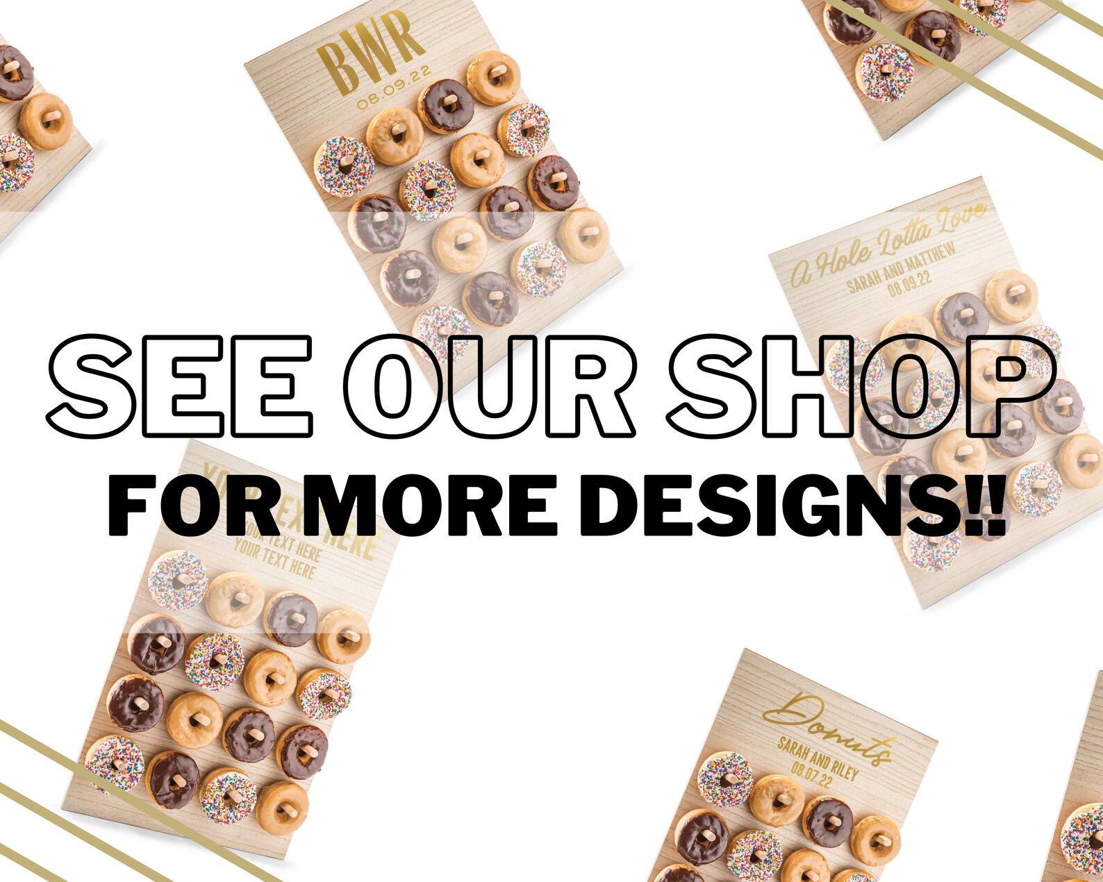 Monogram Donut Wall Dessert Bar Birthday Party Custom - Etsy