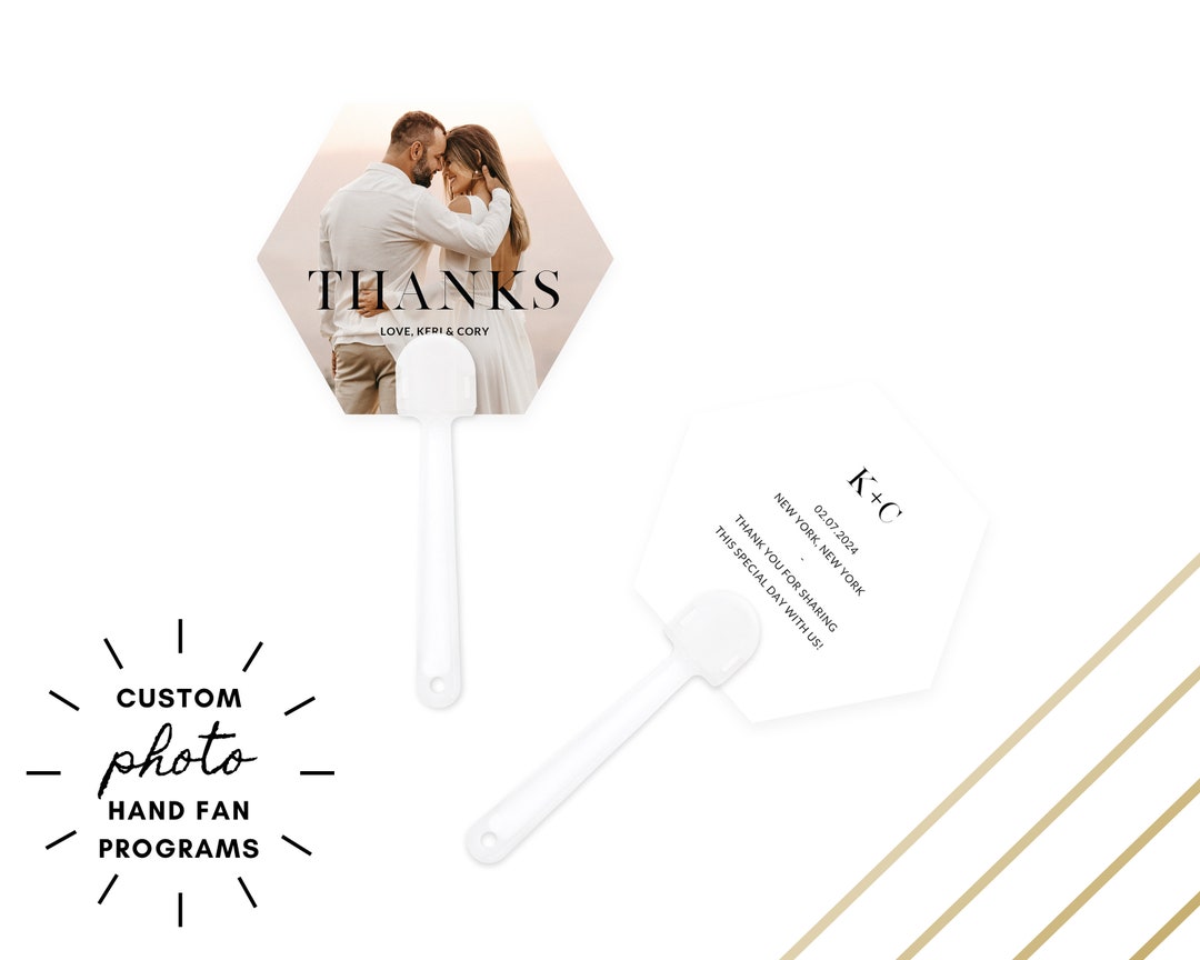 Custom Printed Paper Hand Fan - Photo Hand Fan With Your Design or Logo ...