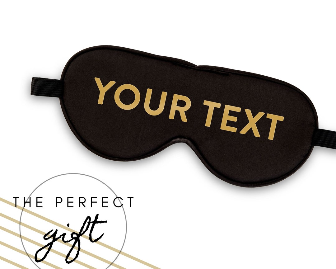 Custom Satin Sleep Mask - Personalized Eye Mask - Travel Accessory ...