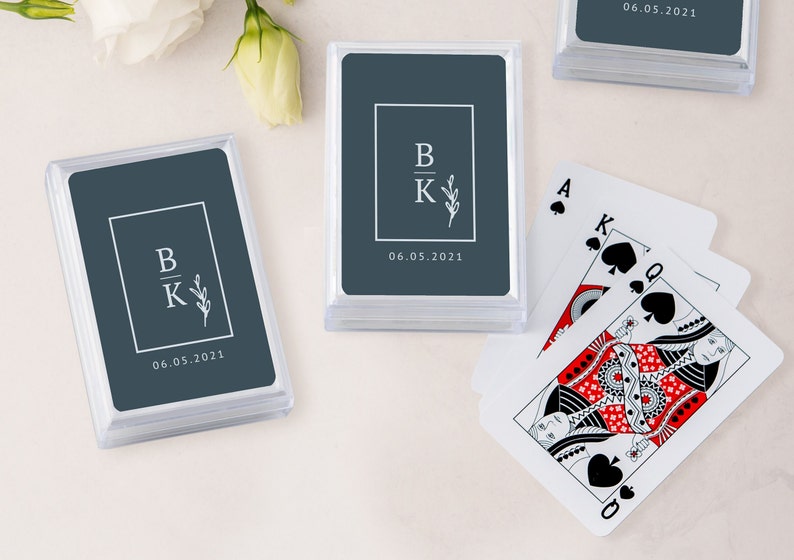 Personalized Playing Cards Monogram Playing Cards Wedding - Etsy