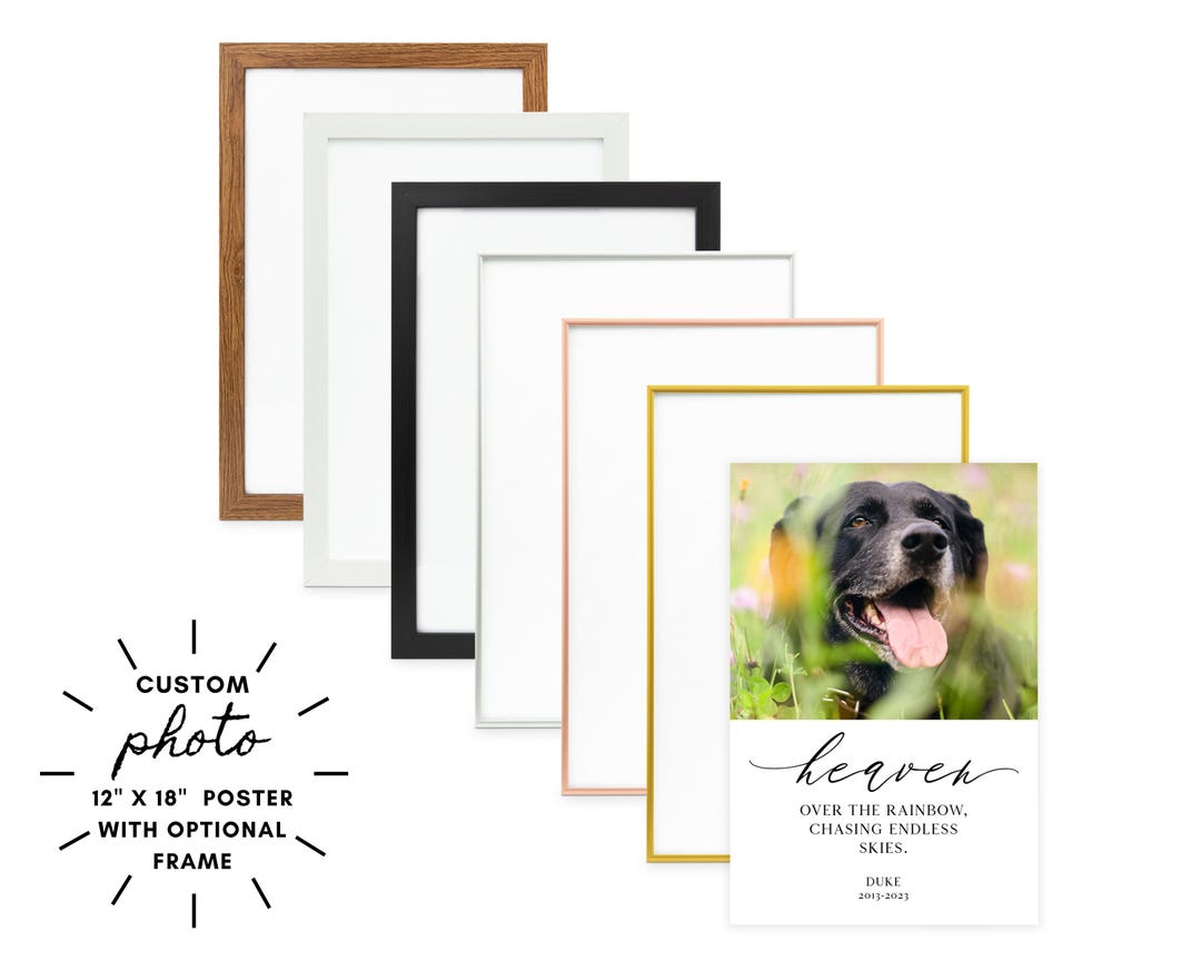 Personalized Memorial Poster - 12"x18" Photo Poster Sign With Optional ...