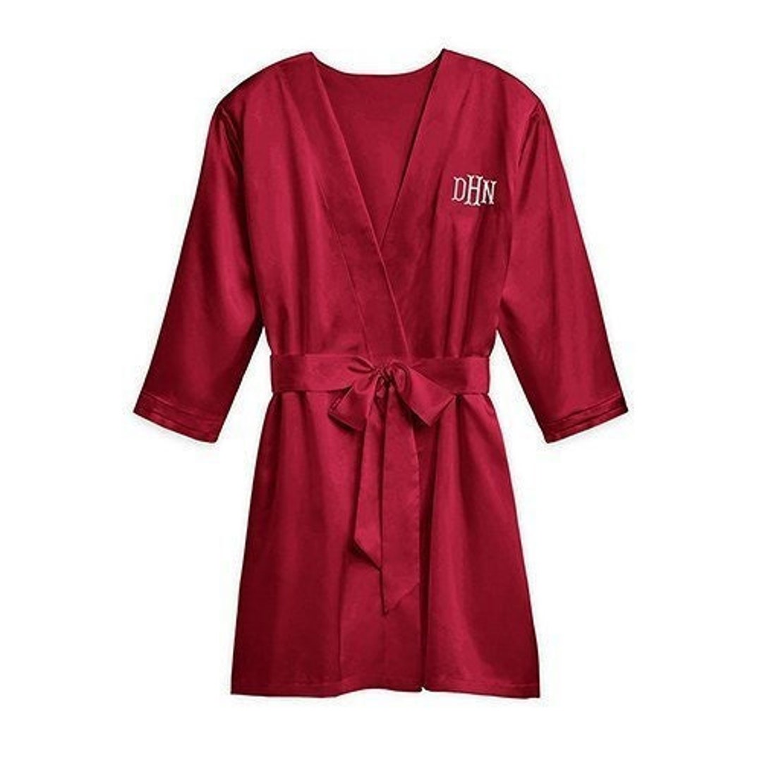 Personalized Ruby Red Kimono Robe - Size L/XL - Custom Kimono - Wedding ...