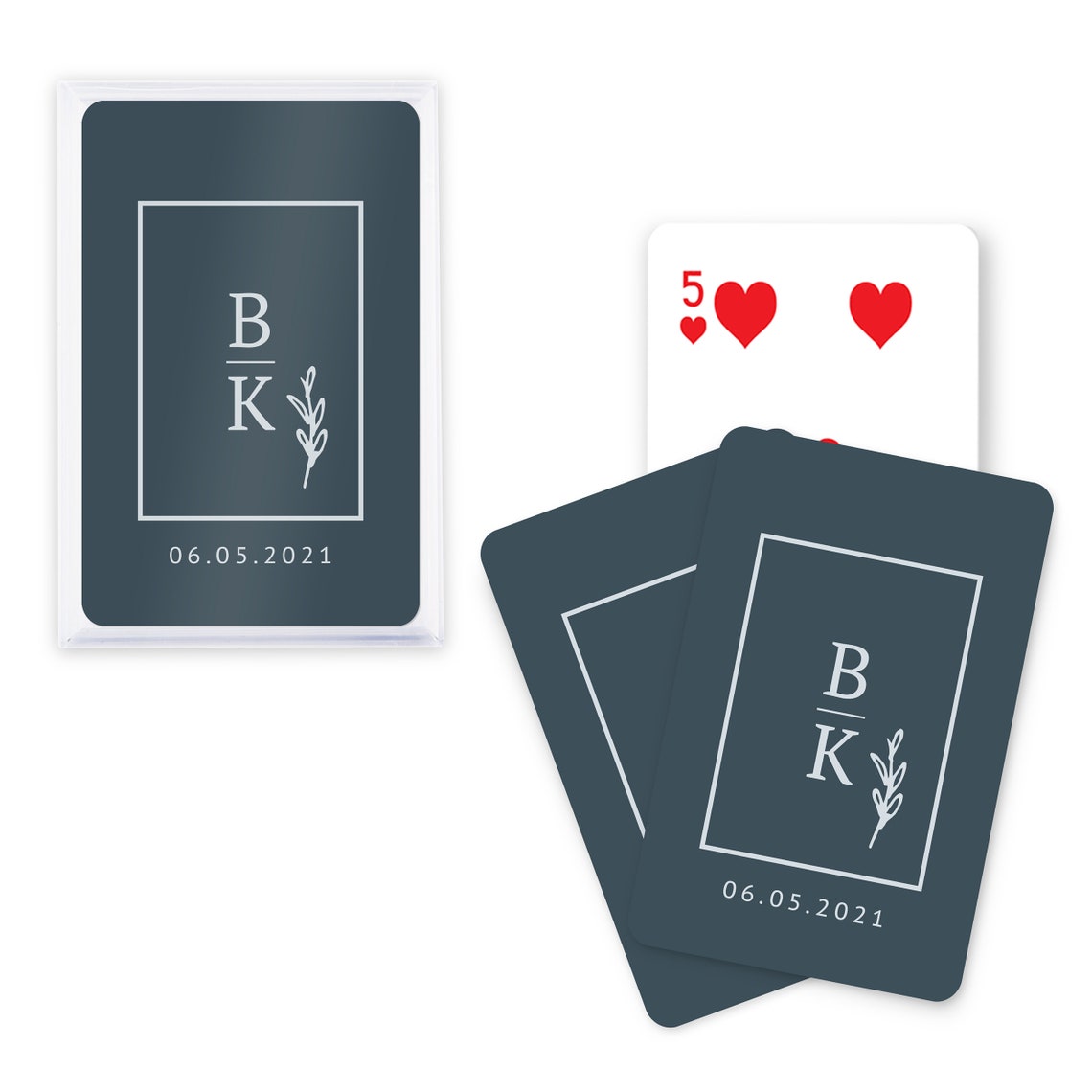 Personalized Playing Cards Monogram Playing Cards Wedding - Etsy Canada