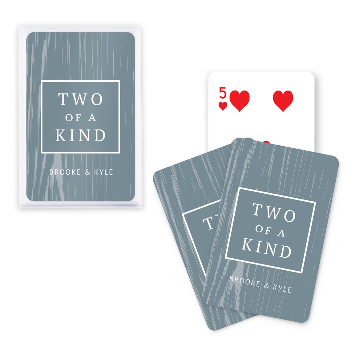 Personalized Playing Cards Two of A Kind Engagement - Etsy