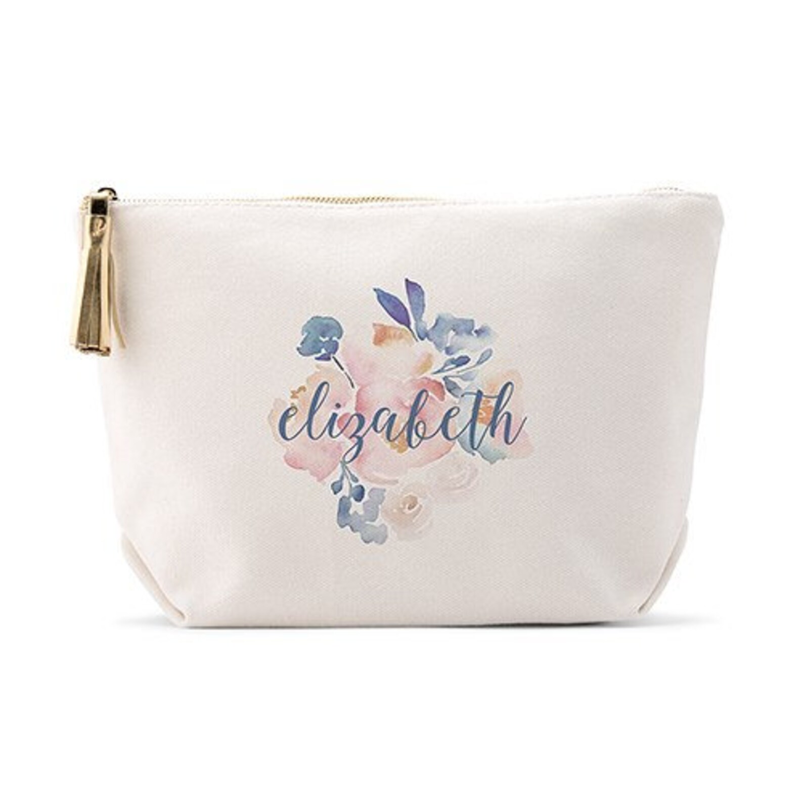 Floral Makeup Bag Personalized Cosmetics Bag Bridal Party | Etsy