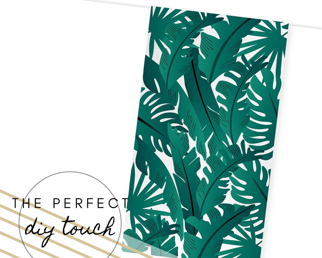 Banana Leaf Photo Backdrop - Tropical Fabric Photo Booth Background ...