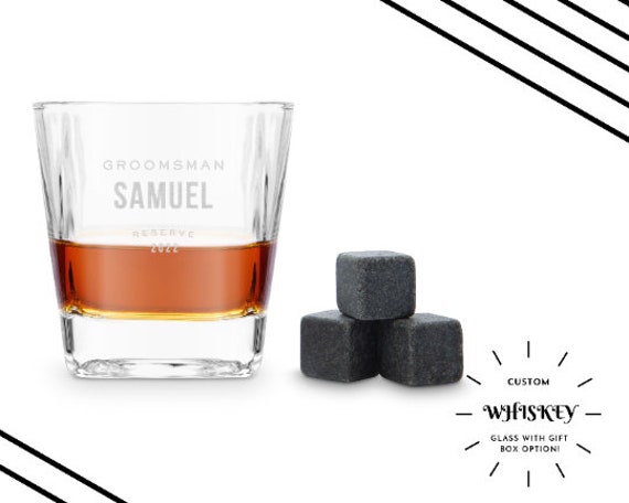 Personalized Square Whiskey Glass Customized Glass Etsy