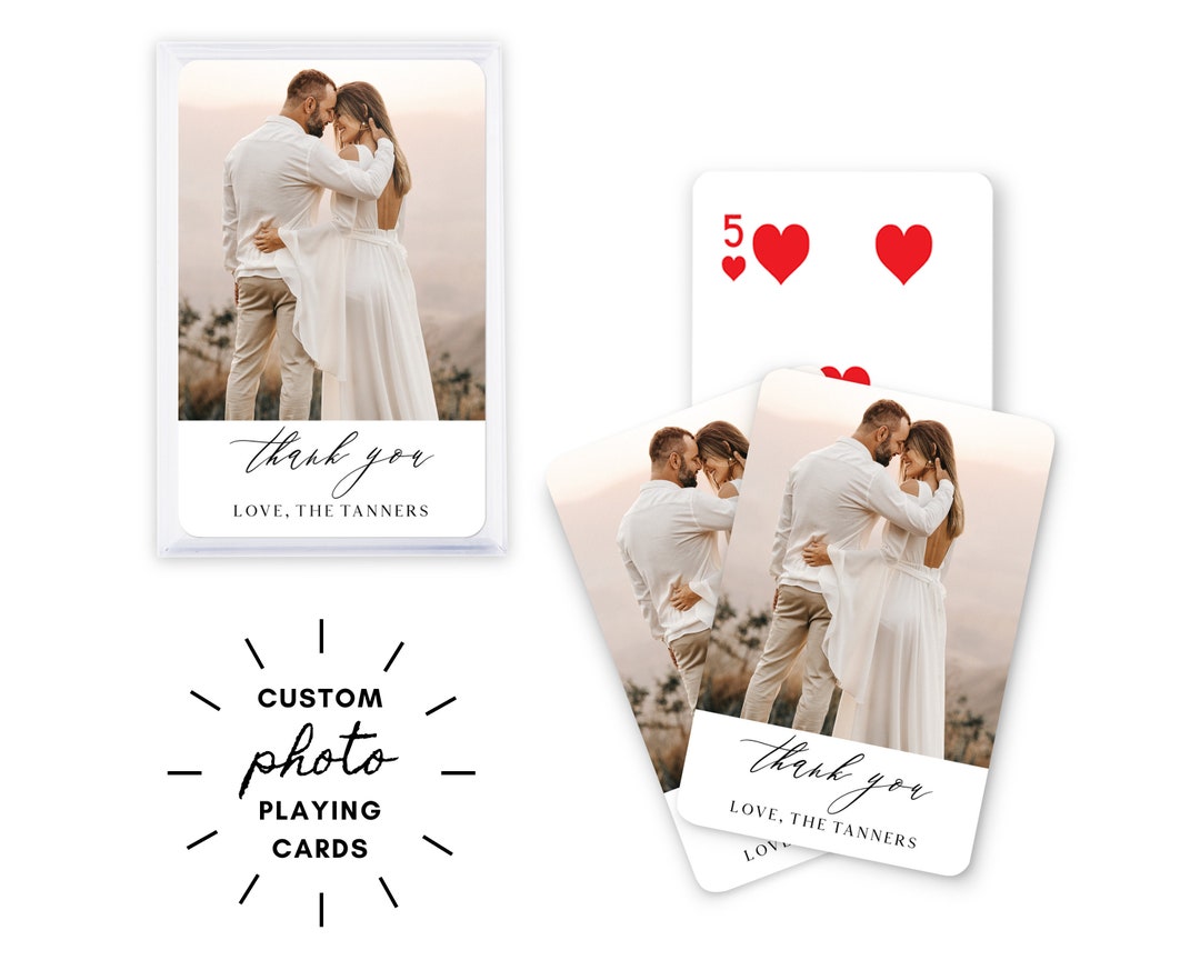 Personalized Playing Cards - Custom Photo Playing Cards - Thank You ...