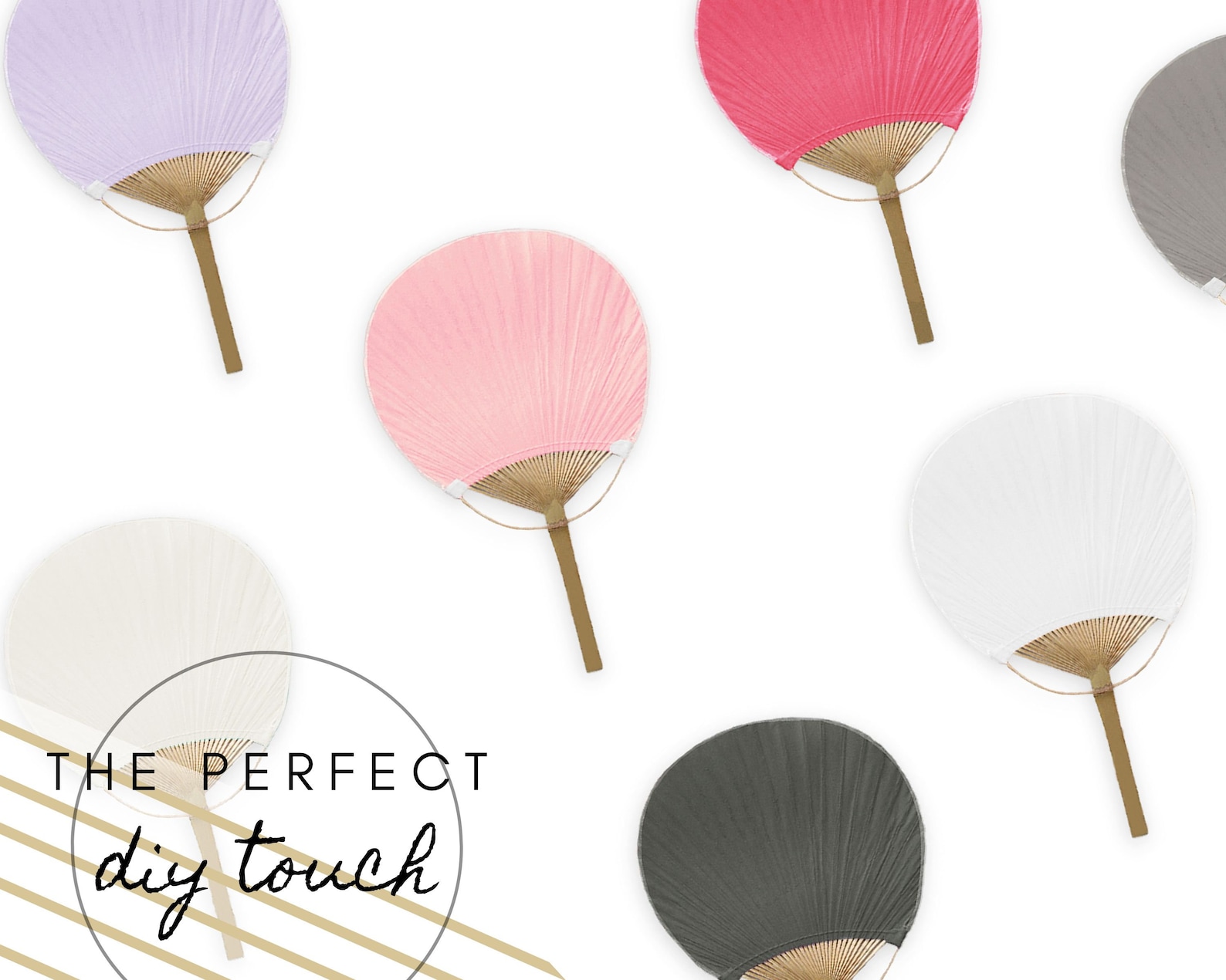 Bamboo Handle Paddle Fans Paper Paddle Fans Wedding Favor Summer ...