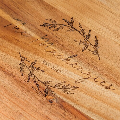 Custom Cutting Board With Signature Script Design for the - Etsy