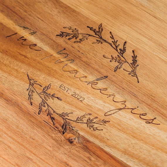 Custom Cutting Board With Signature Script Design for the - Etsy