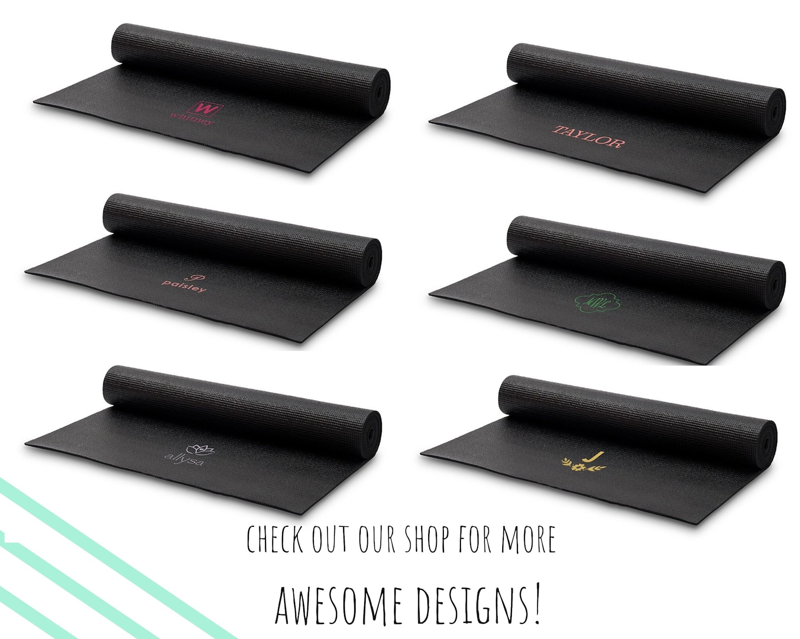 Personalized Yoga Mat Embroidered Yoga Mat Yoga Instructor - Etsy