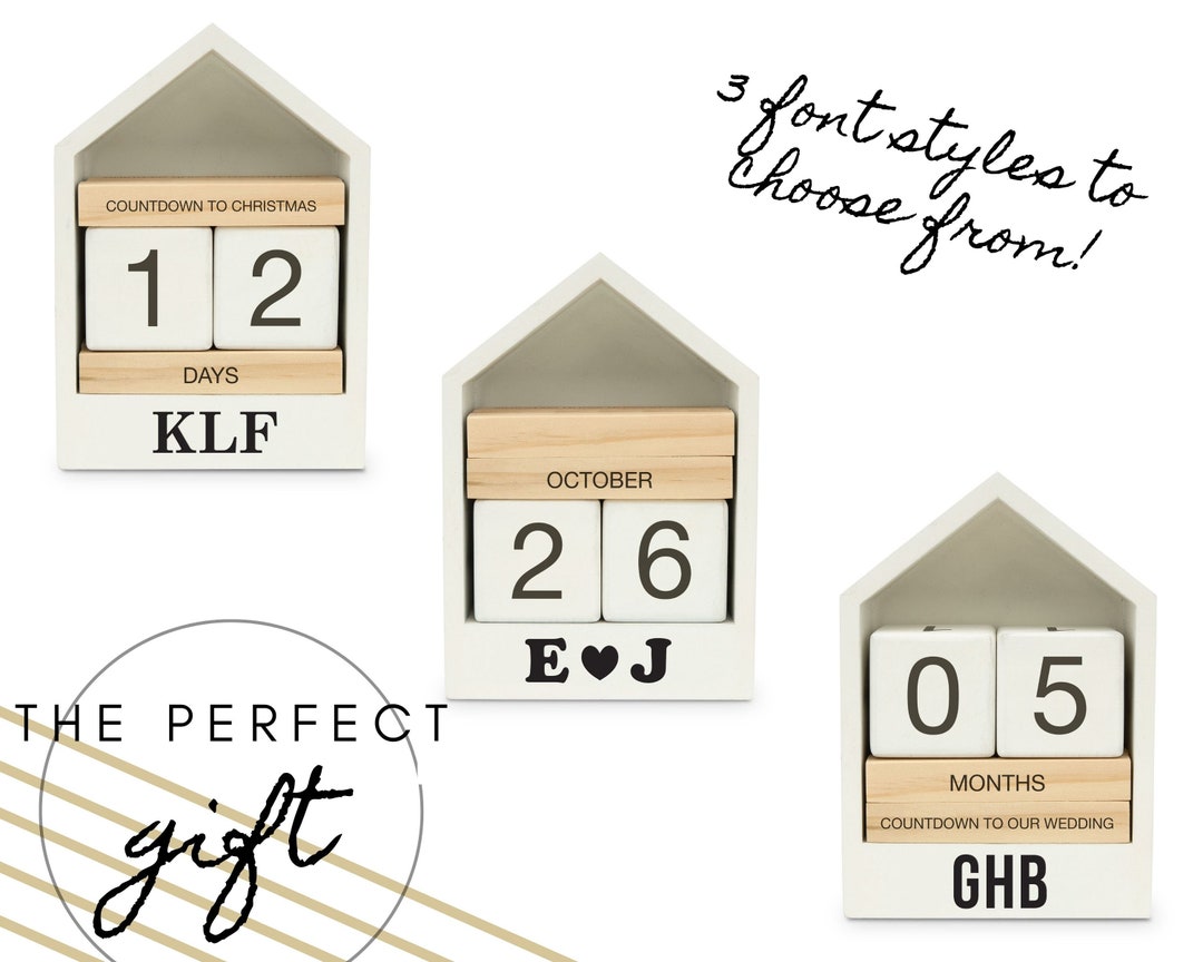 Customized Countdown Calendar - Personalized Wedding Countdown ...