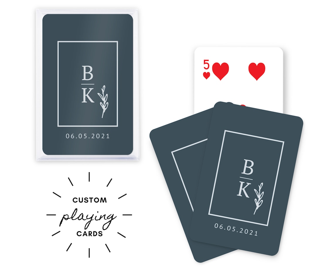 Personalized Playing Cards Monogram Playing Cards Wedding - Etsy