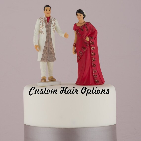 Personalized Wedding Cake Topper Traditional Indian Wedding | Etsy