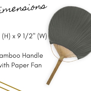 Bamboo Handle Paddle Fans - Paper Paddle Fans - Wedding Favor - Summer ...