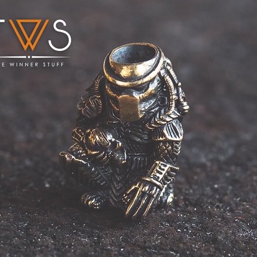 Predator/red Eyes/alien/skull/925 Sterling Silver | Etsy