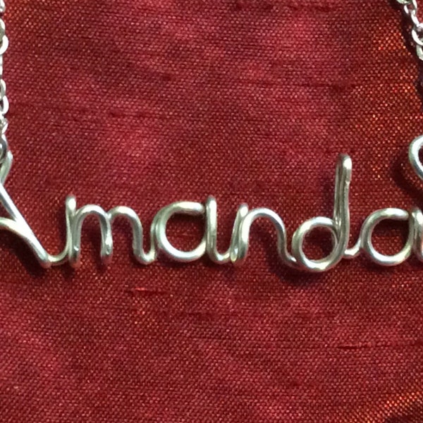 Amanda Name Necklace - Etsy