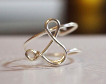 Initial m Wire Wrapped Ring | Etsy