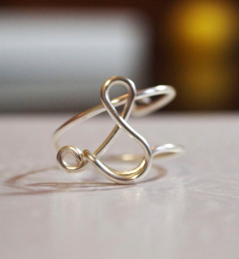 Initial s Wire Wrapped Ring - Etsy