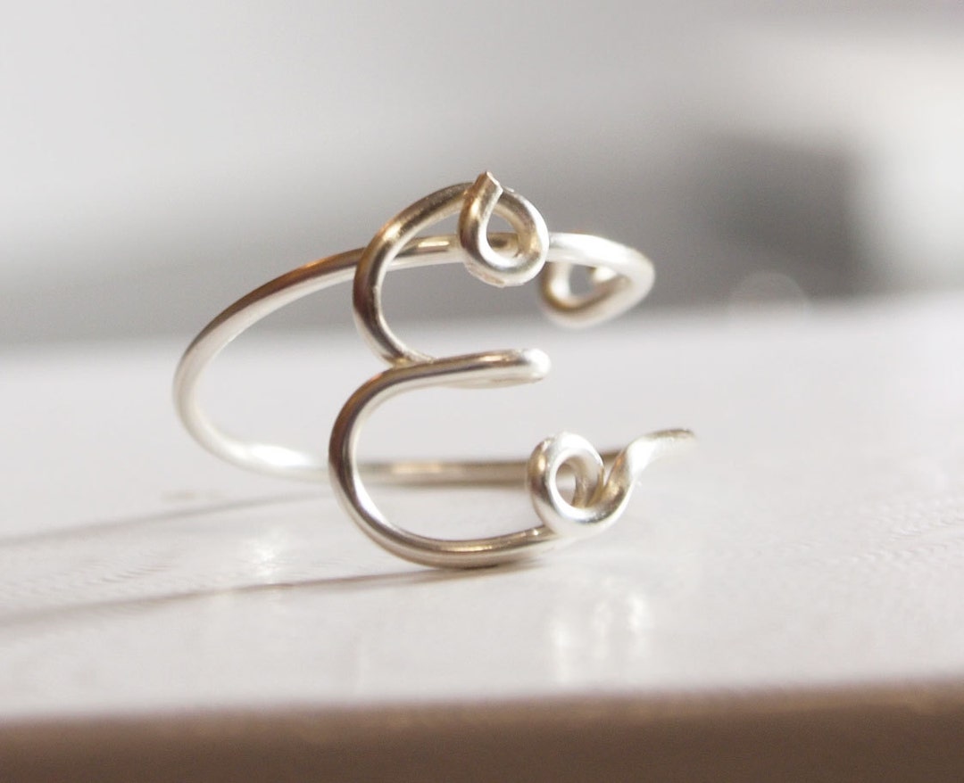 Initial "e" Wire Wrapped Ring - Etsy