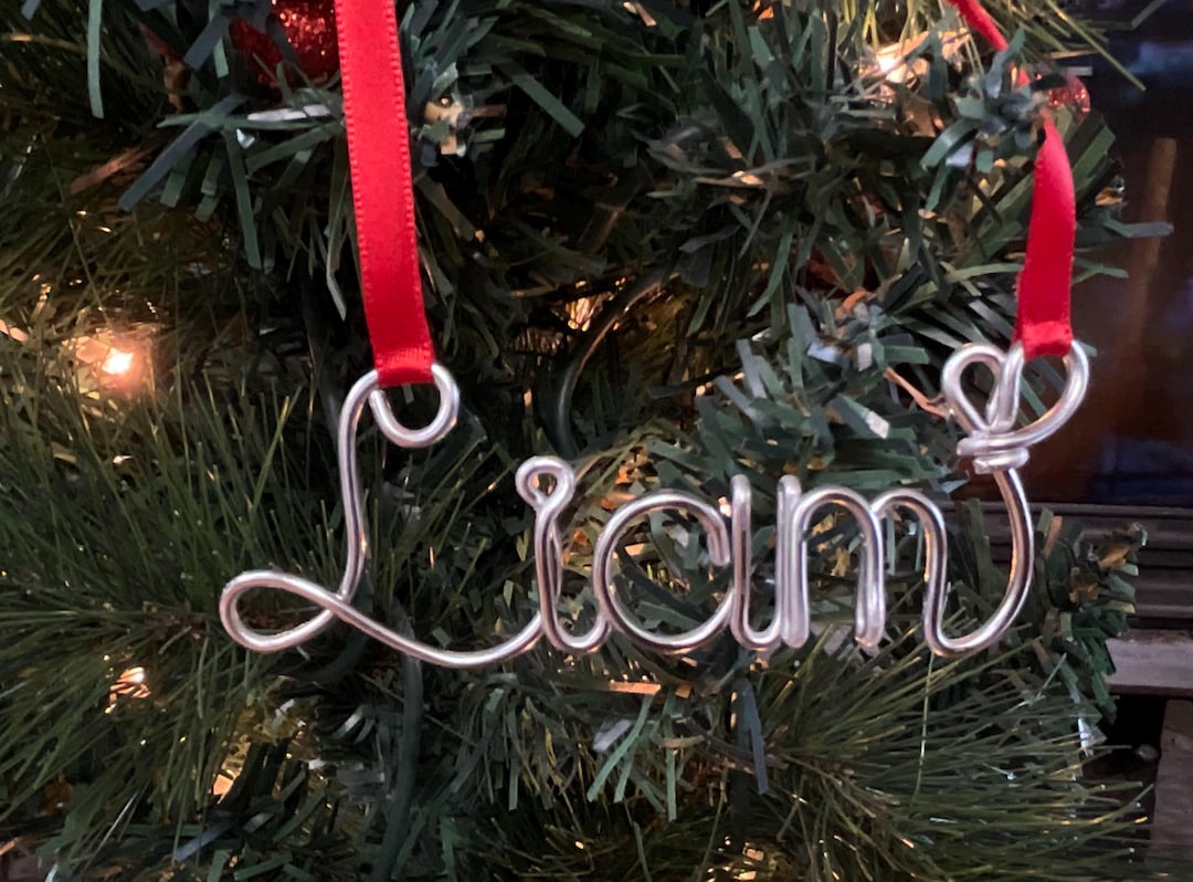 2026 Personalized Wire Name Christmas Ornament, Handmade Ornament, Christmas Ornaments, Family ...