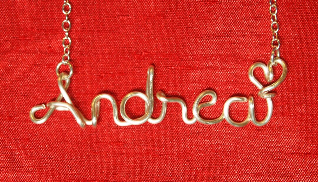 Andrea Necklace,name Necklaces,personalized Wedding Jewelery,birthday ...