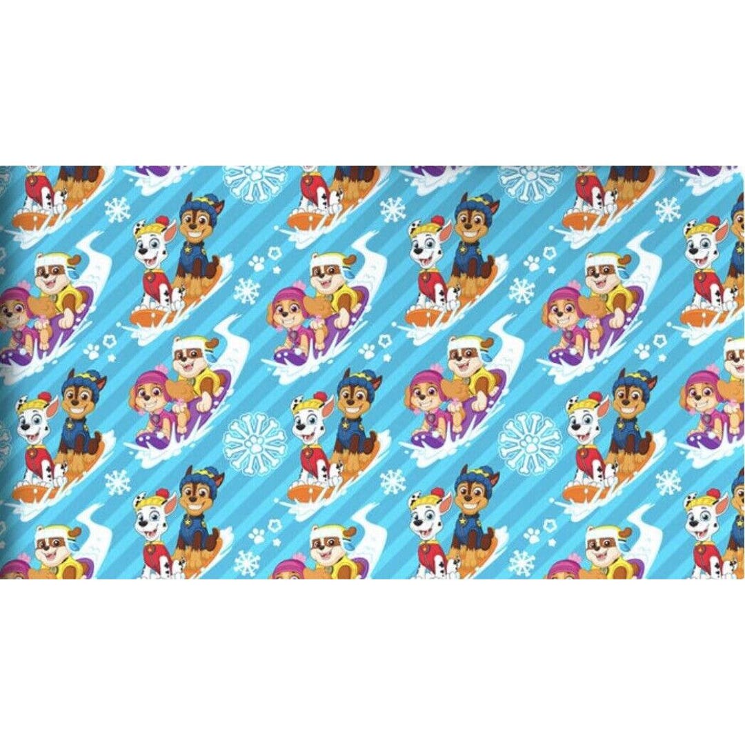 Hallmark Wrapping Christmas Paper Paw Patrol Chase and Friends Sledding ...