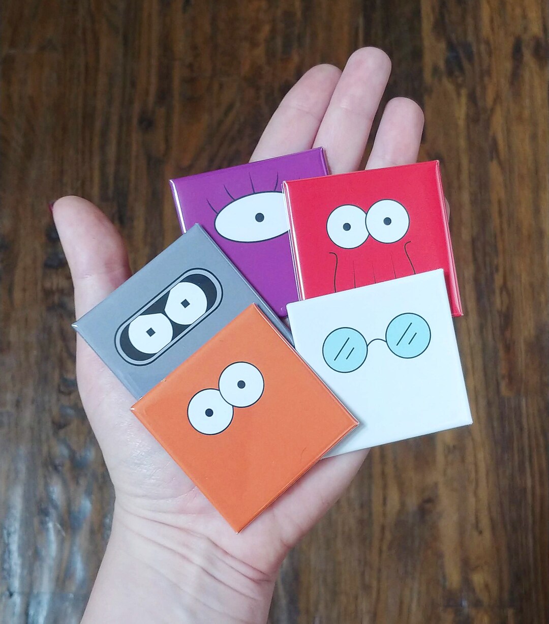 Fry, Leela, Zoidberg, Bender, Professor Magnets: Minimalist Dorm ...