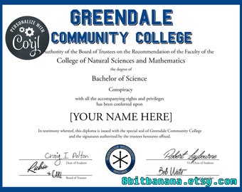 Greendale Community College Graduation Certificate NBC Community ...