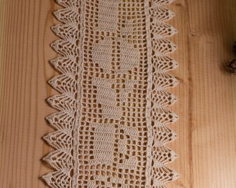 Filet Crochet Last Name Doily for Wedding Anniversary Gift | Etsy